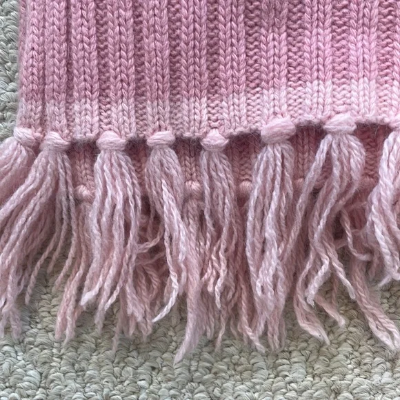 Coach | Accessories | Coach Pink Winter Scarf Wool Cashmere Angora ...